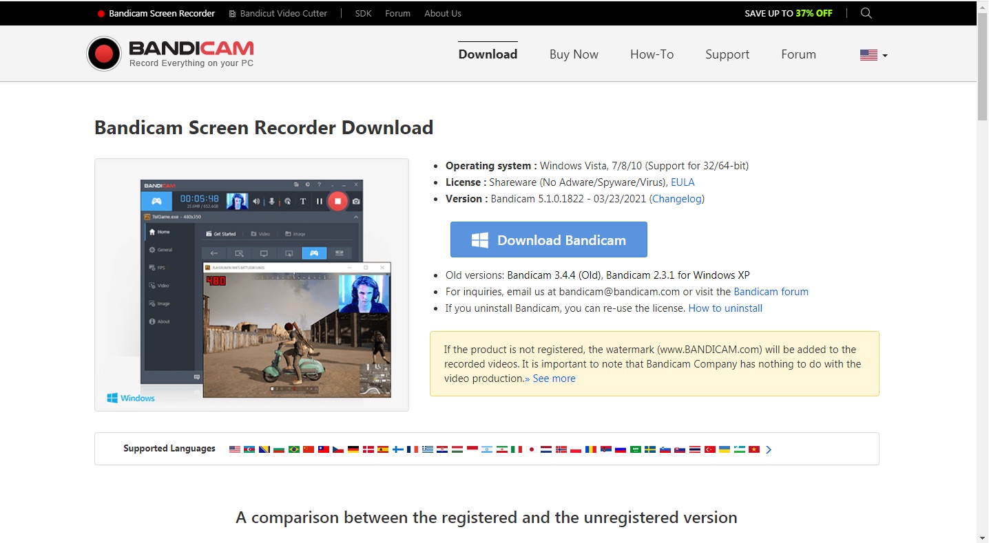How to record the entire computer screen through Bandicom Screen ...